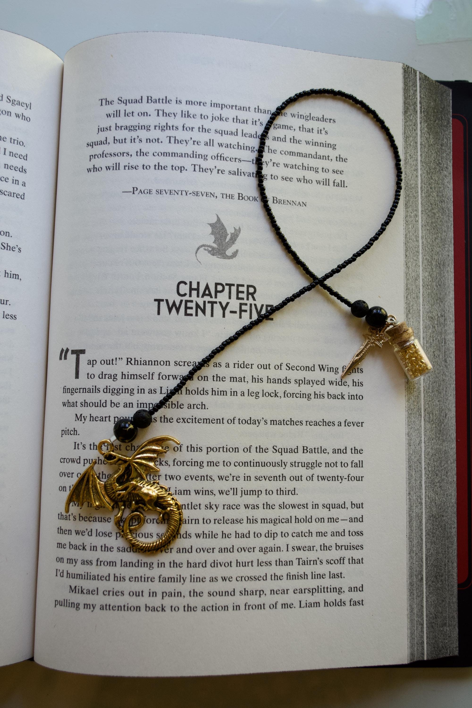 Dragon Charm Bookmark: Fantasy Daggers, Potion Bottles, Bookish Gift ...