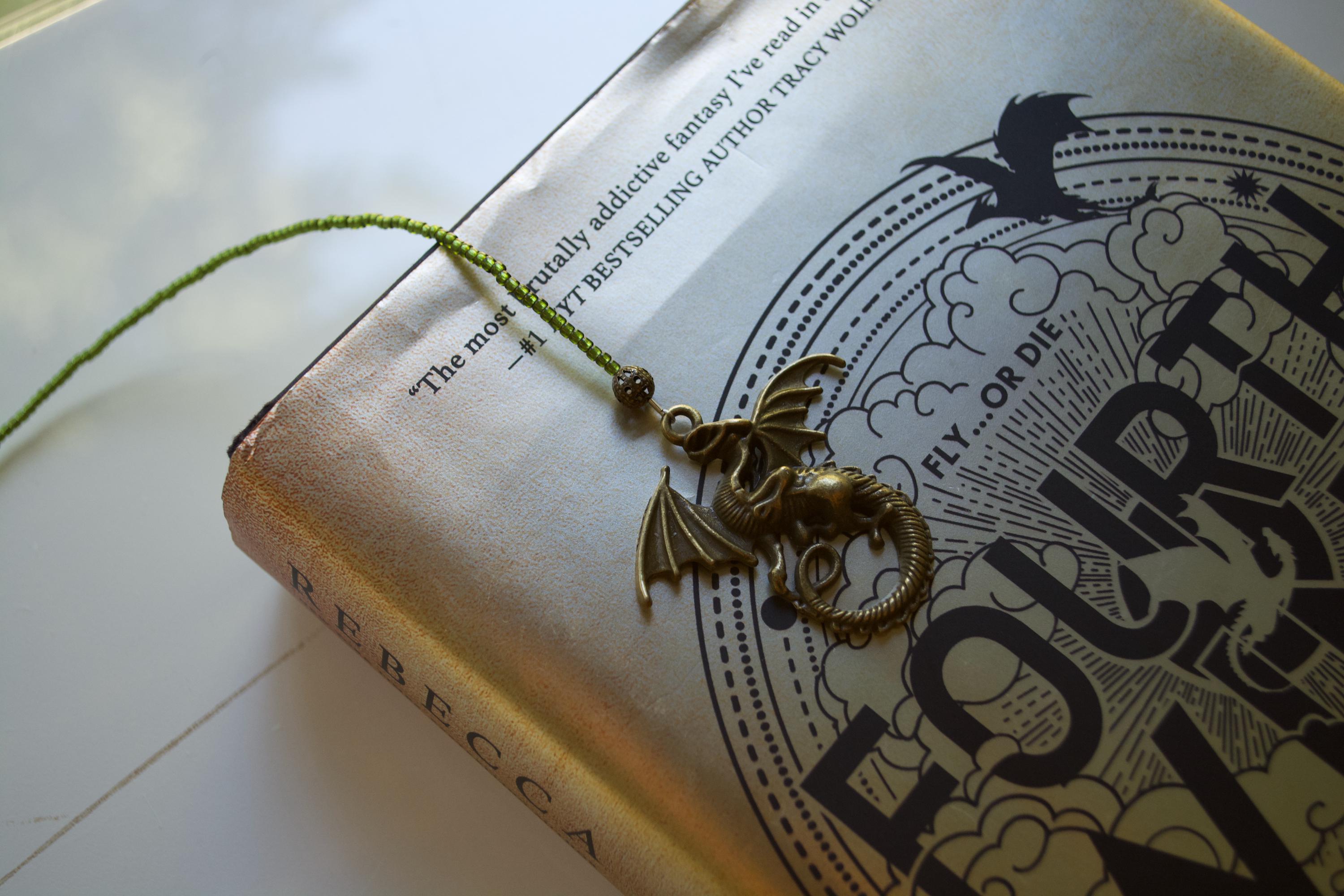 Dragon Charm Bookmark: Fantasy Daggers, Potion Bottles, Bookish Gift ...