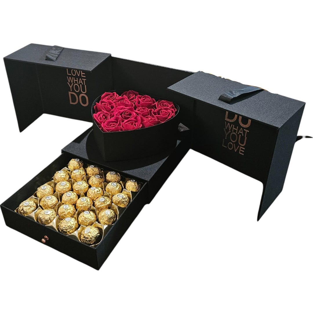 Heart Shape Gift Box With Ferrero Rocher | Valentines Day Gift, Gift ...
