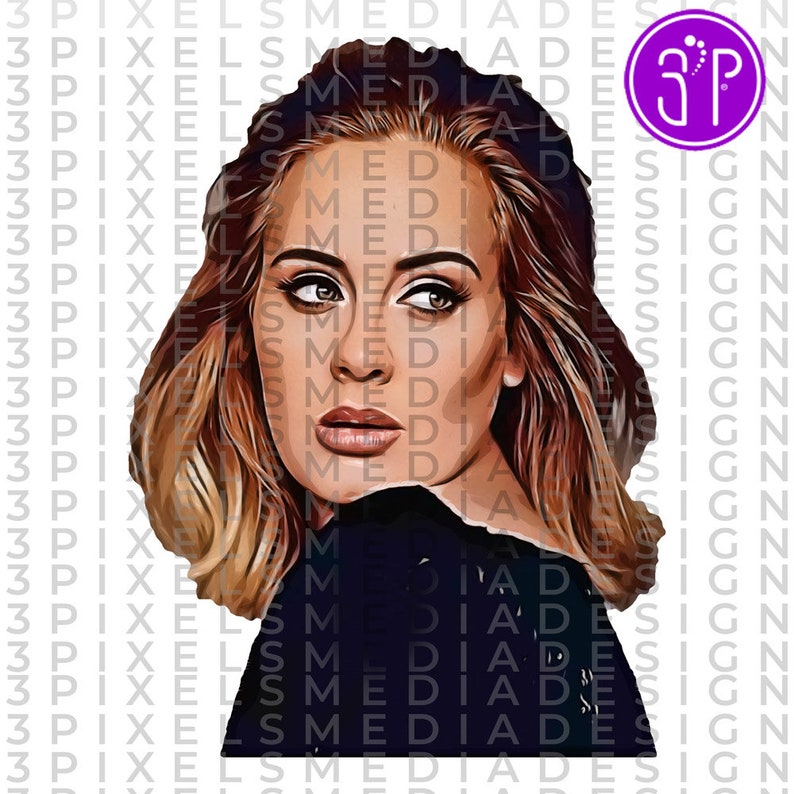 Instant Digital Download | Adele PNG | Sublimation | Digital Painting | Cartoon | Art - Etsy