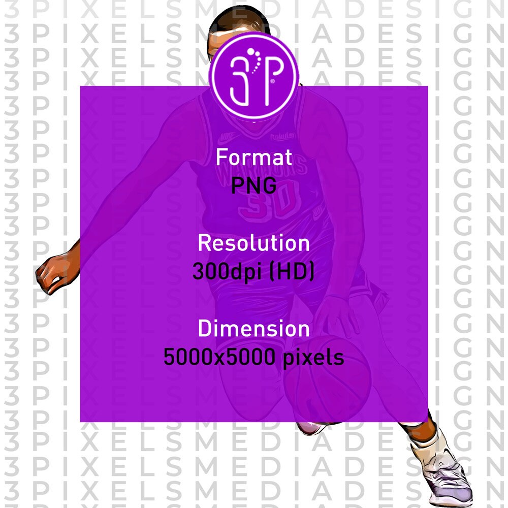 Instant Digital Download Steph Curry PNG Sublimation Digital Painting ...