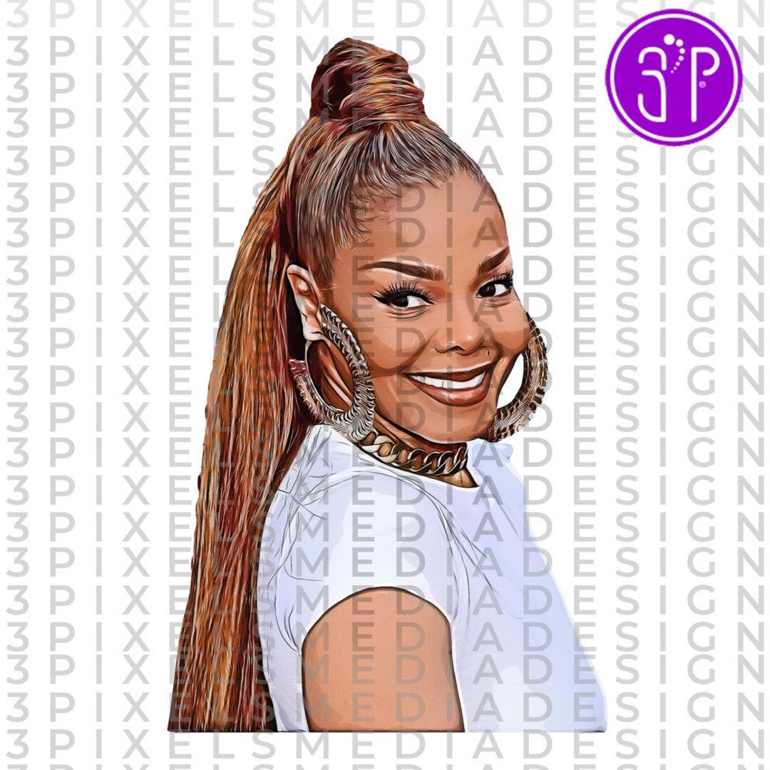 Instant Digital Download | Janet Jackson V2 PNG | Sublimation | Digital ...