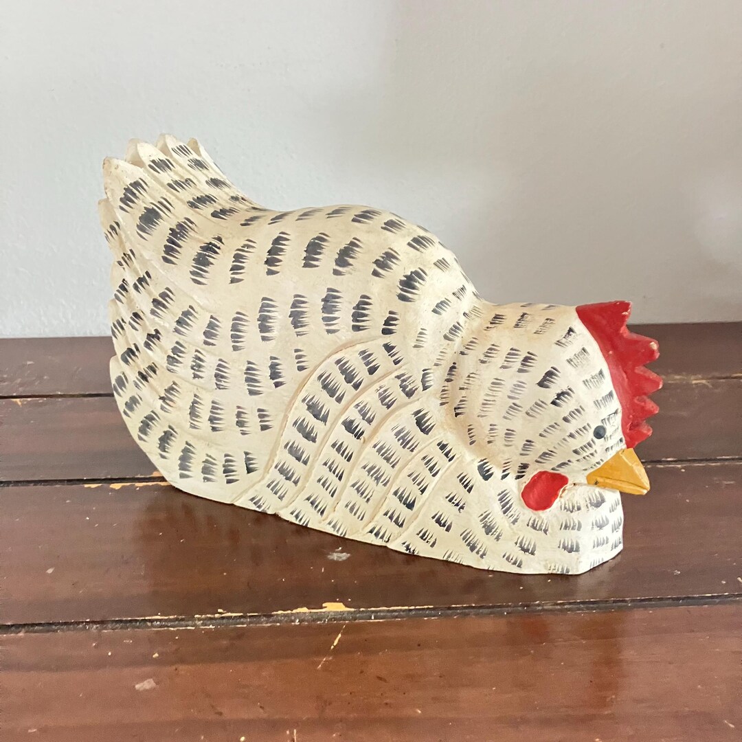 Vintage James Haddon Rustic Wood Rooster Shelf Sitter Signed - Etsy