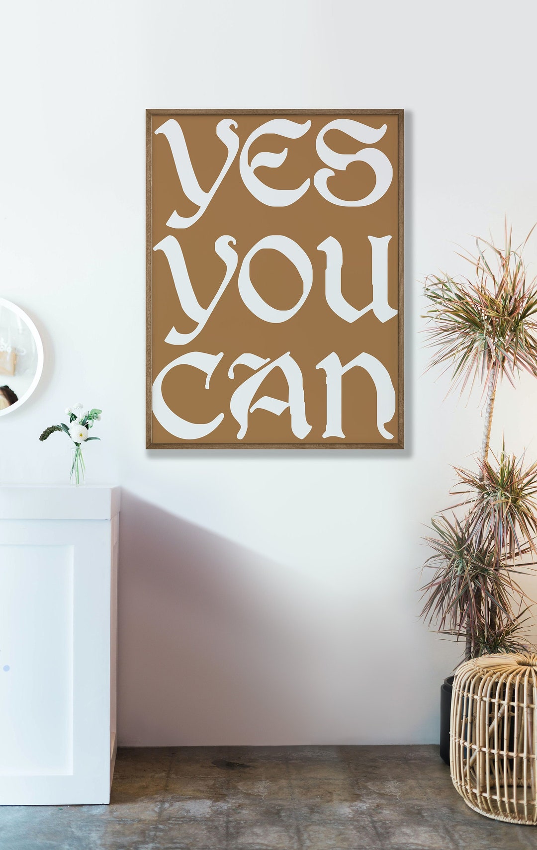Yes You Can Poster II | Motivational Wall Art | Typography Style Art ...