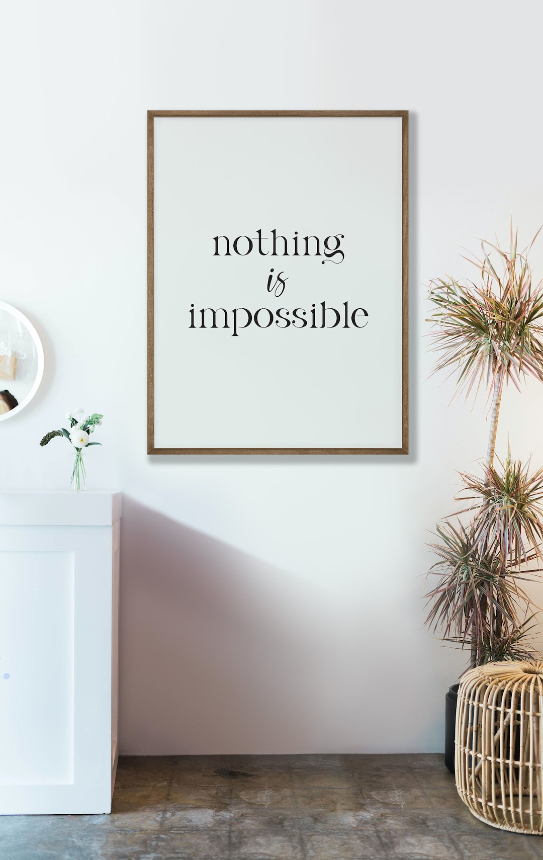 Nothing is Impossible Poster | Motivational Wall Art | Typography Style ...