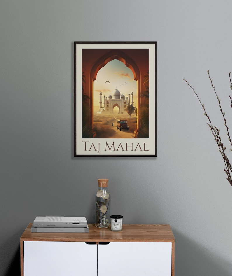 Painted Taj Mahal India Poster Wall Art Trendy Wall Art - Etsy