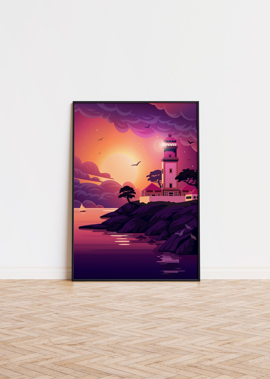 Lighthouse Art Poster | Unique Lighthouse Poster | Trendy Wall Art ...