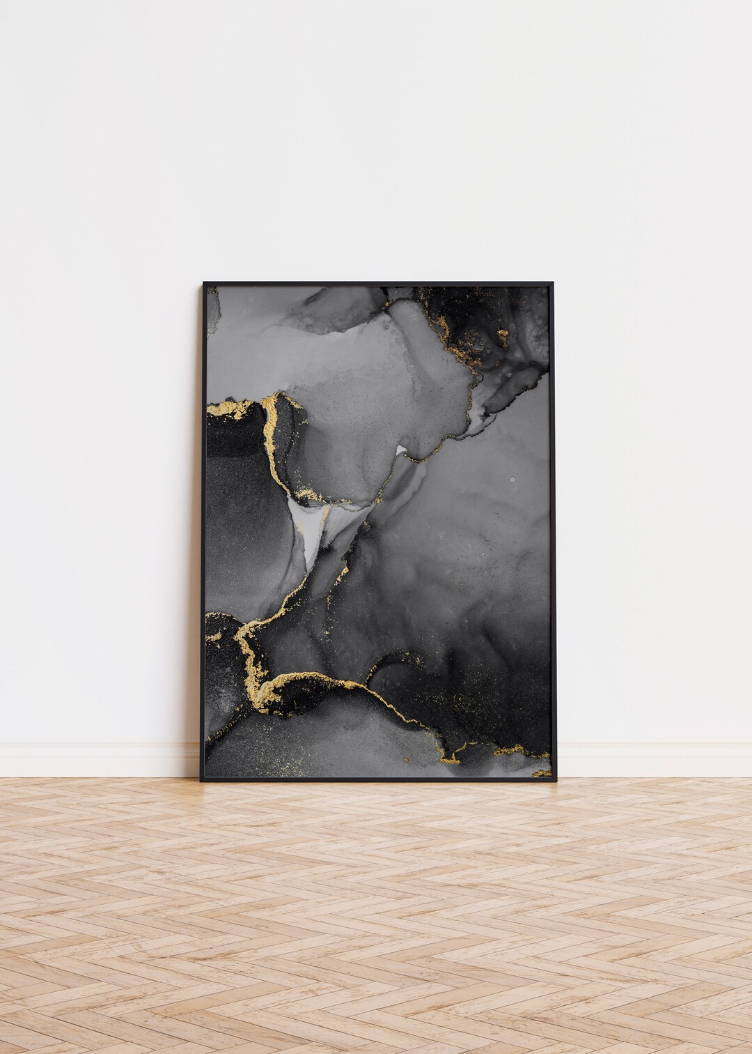 Black Marble Poster | Black Marble Wall Art | Black Marble Art | Black ...