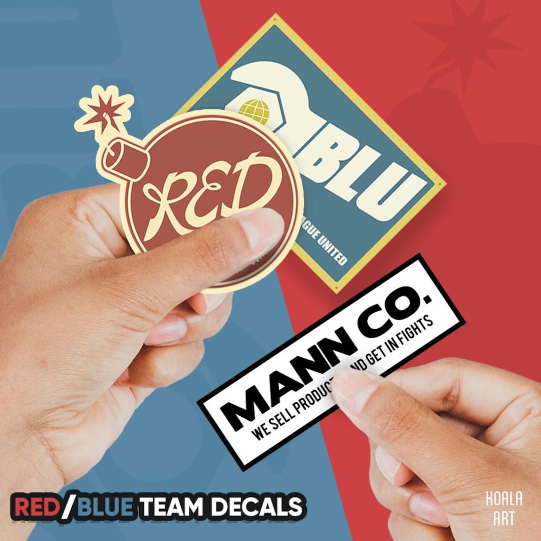 Team Fortress 2 Team Stickers | Vinyl Sticker | | High-quality Vinyl ...