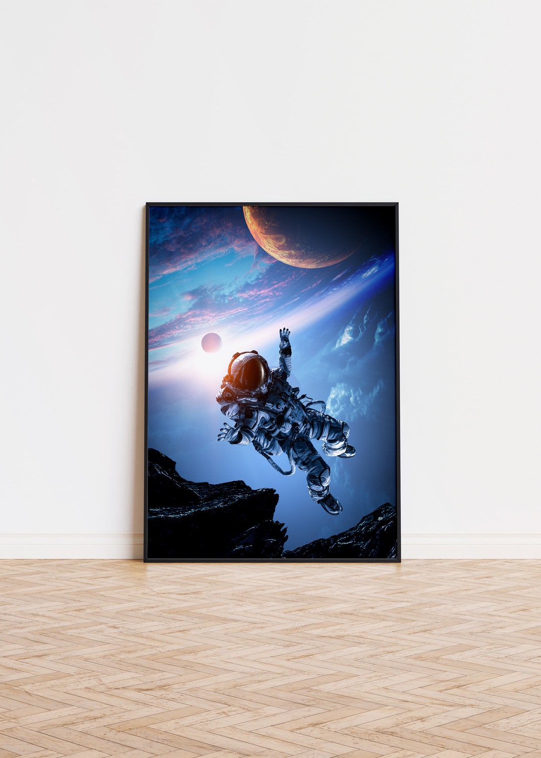Astronaut Spacewalk Poster | Astronaut Spacewalk Wall Art | Trendy Wall ...
