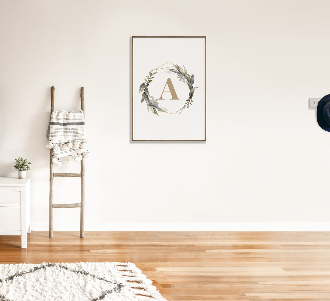 Custom Made Poster With Your Initial | Typography Art | Trendy Wall Art ...