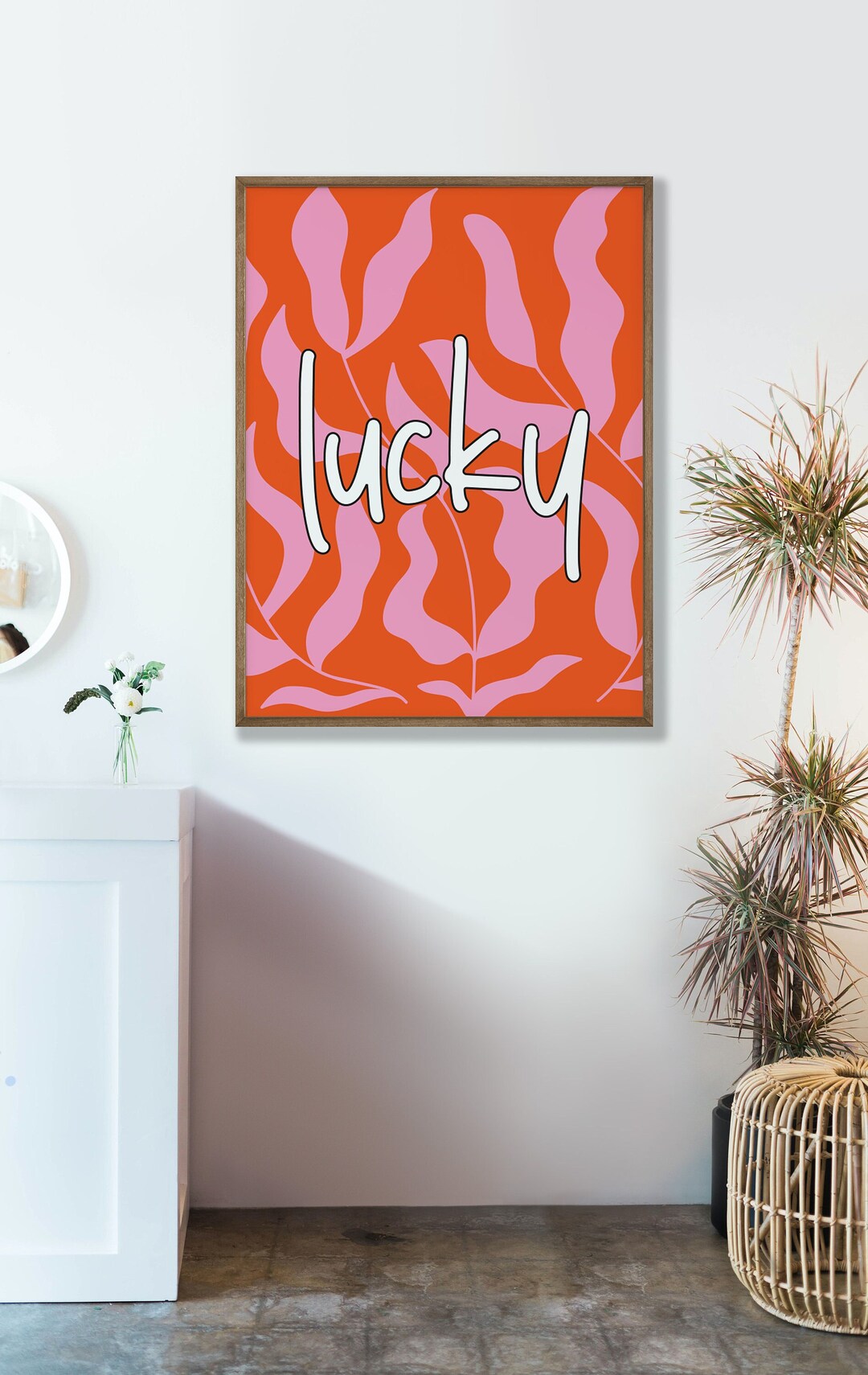 Lucky Poster | Motivational Wall Art | Typography Style Art | Graphic ...
