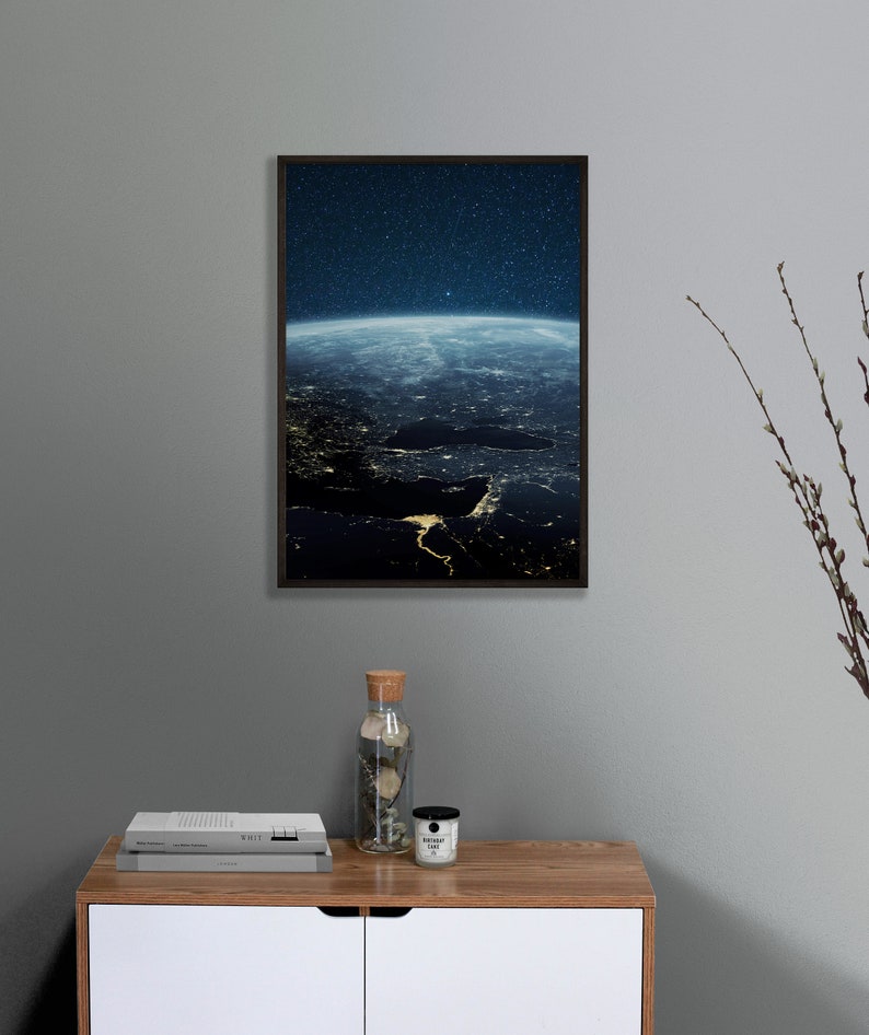 Earth From Space Poster | Space Gal Poster | Trendy Wall Art | Earth ...