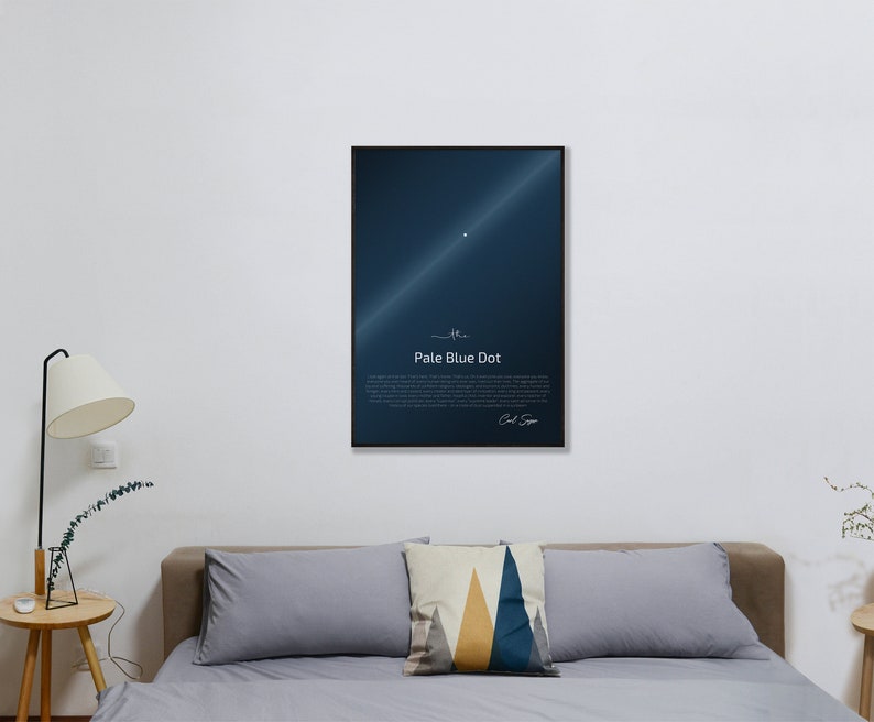 The Pale Blue Dot Wall Art With Astronomer Carl Sagan Inspirational ...