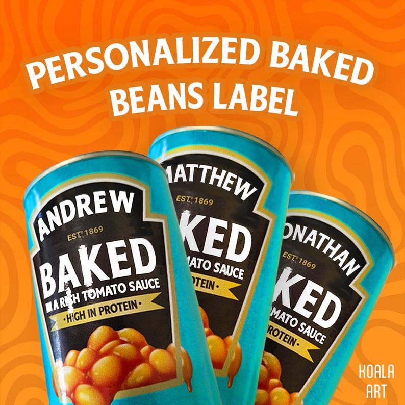 Personalized Baked Beans Can Labels | Custom Labels for Special ...