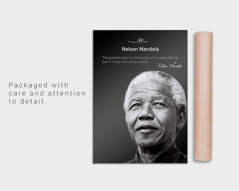 Nelson Mandela Inspirational Quote Poster Human Rights Wall Art for ...