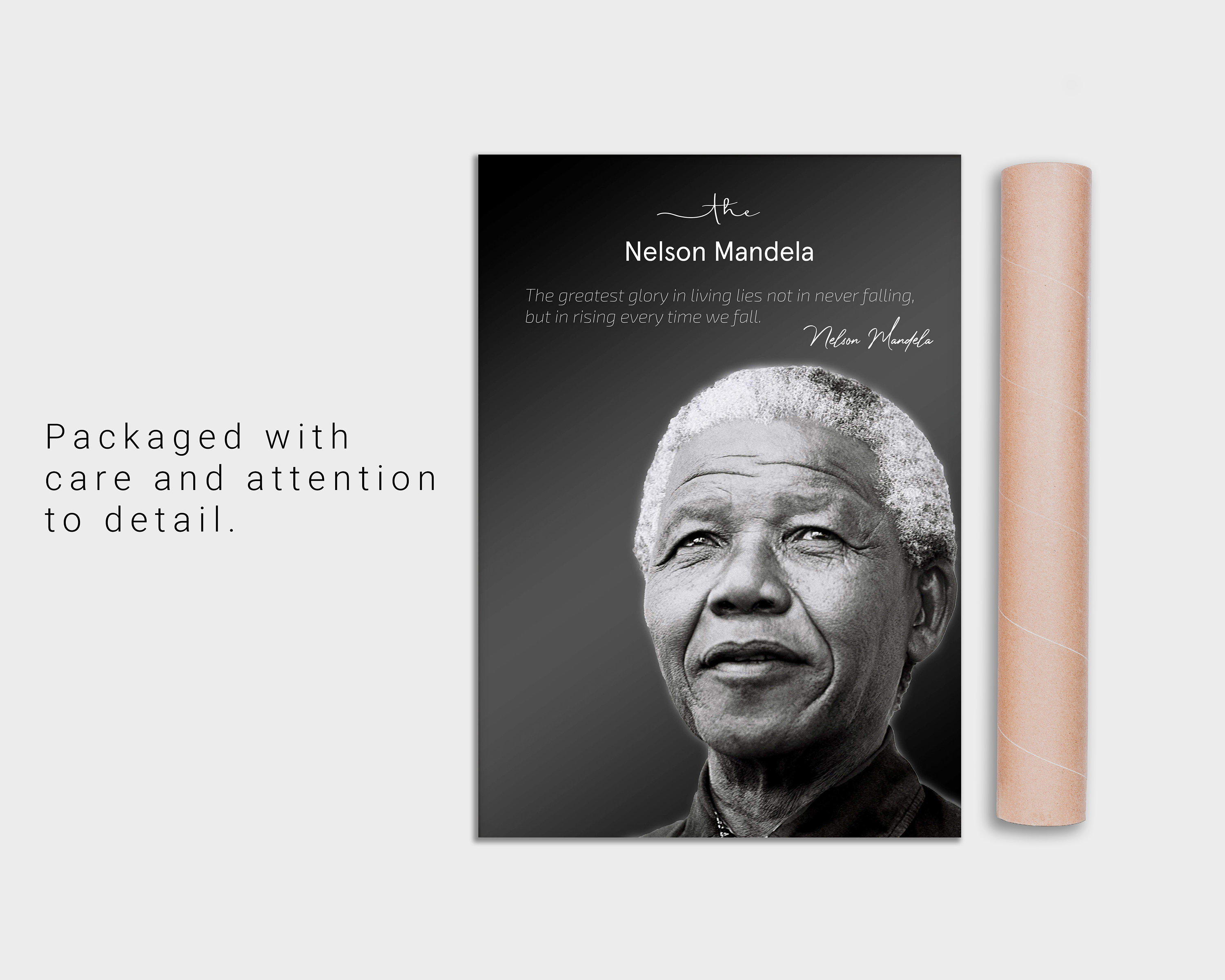 Nelson Mandela Inspirational Quote Poster Human Rights Wall Art for ...