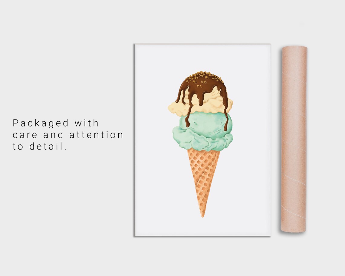 Ice Cream Poster | Ice Cream Wall Art | Ice Cream Art | Ice Cream ...