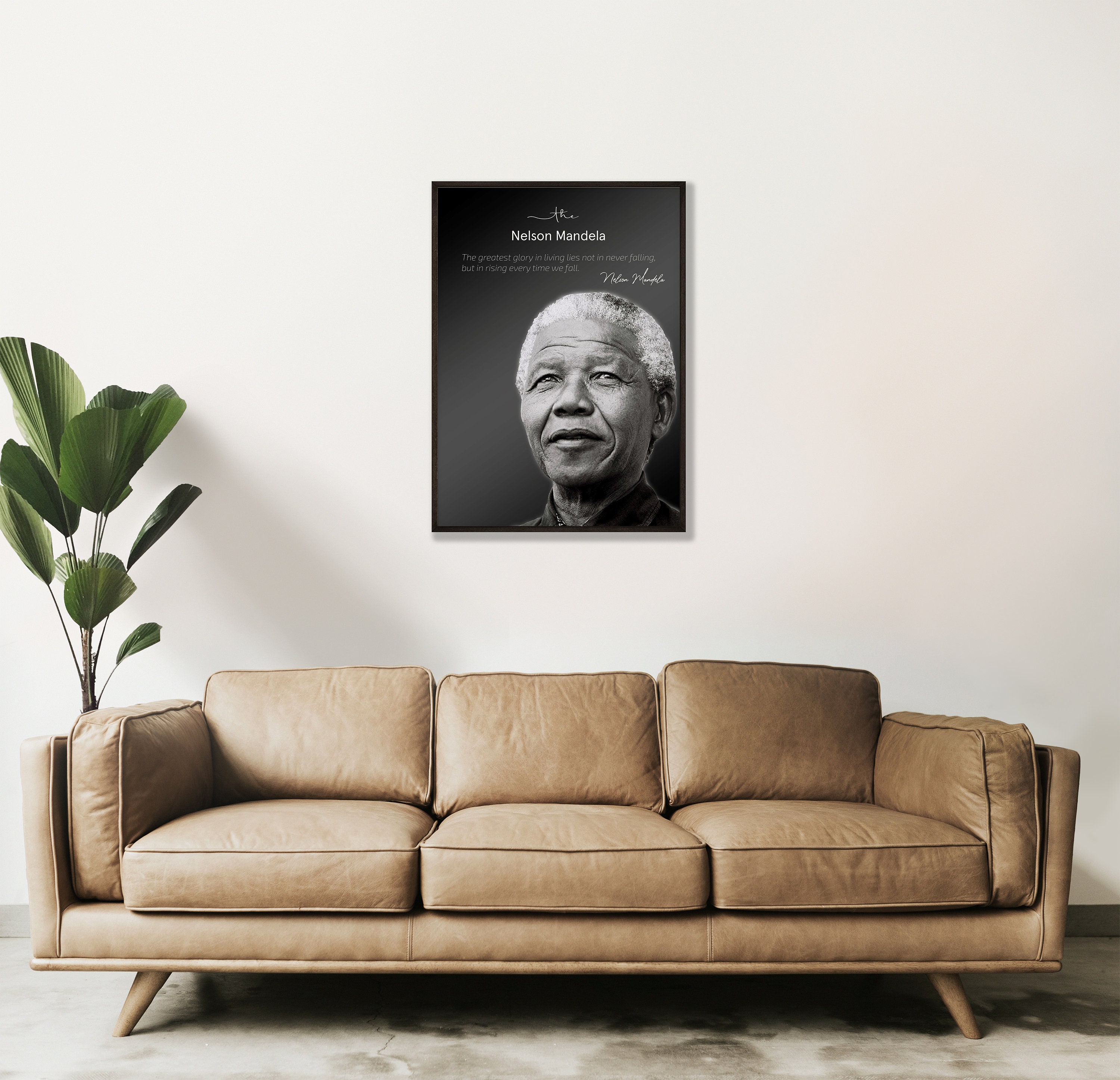 Nelson Mandela Inspirational Quote Poster Human Rights Wall Art for ...