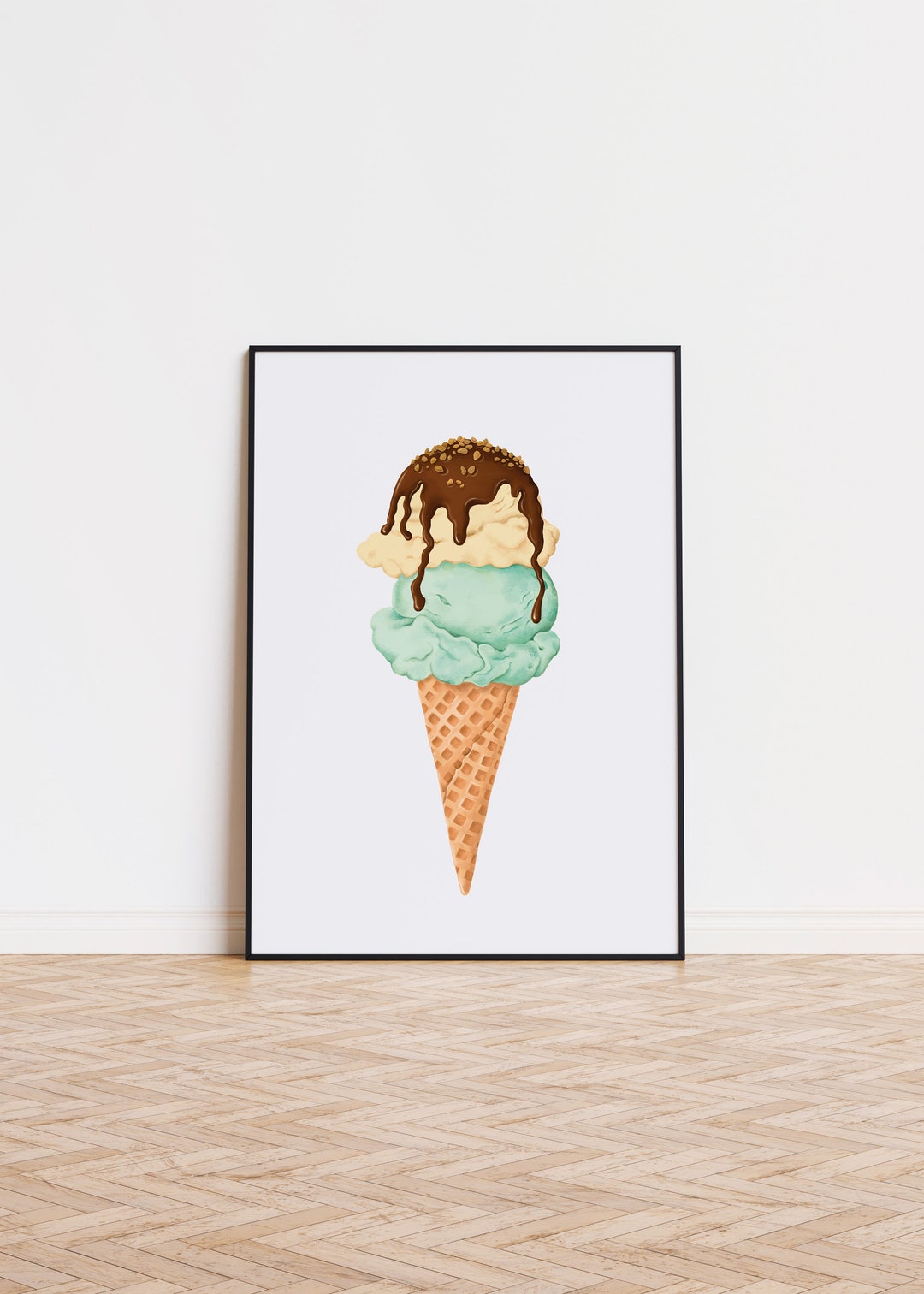 Ice Cream Poster | Ice Cream Wall Art | Ice Cream Art | Ice Cream ...