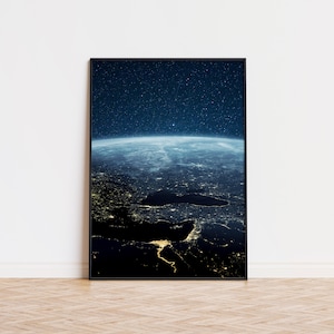 Earth From Space Poster | Space Gal Poster | Trendy Wall Art | Earth ...