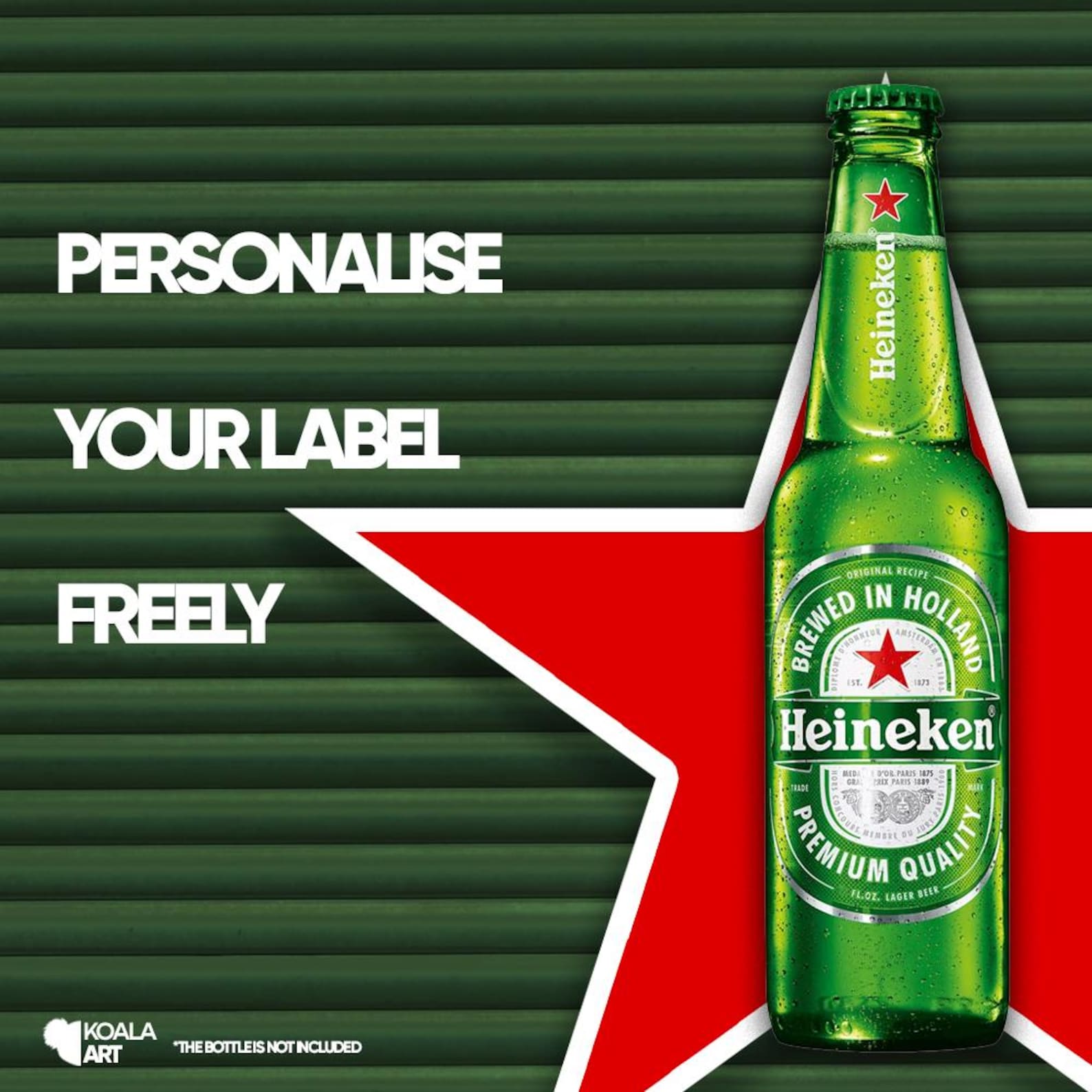 Personalized Beer Labels for Heineken | Custom Bottle Stickers for ...