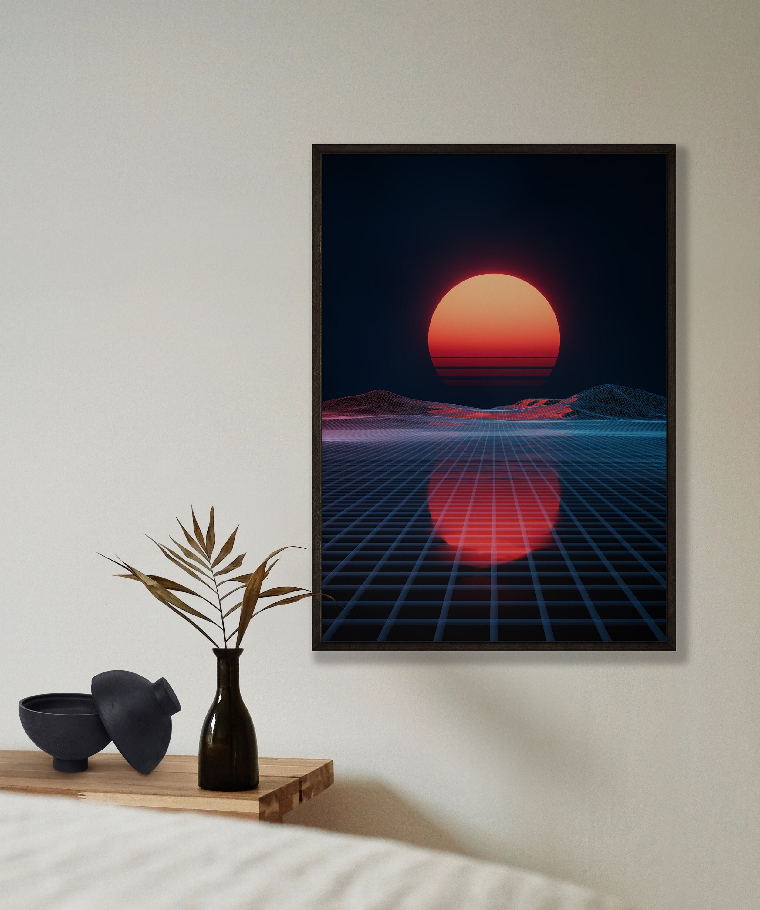 Vaporwave Sunset Poster | Unique Vaporwave Poster | Trendy Wall Art ...