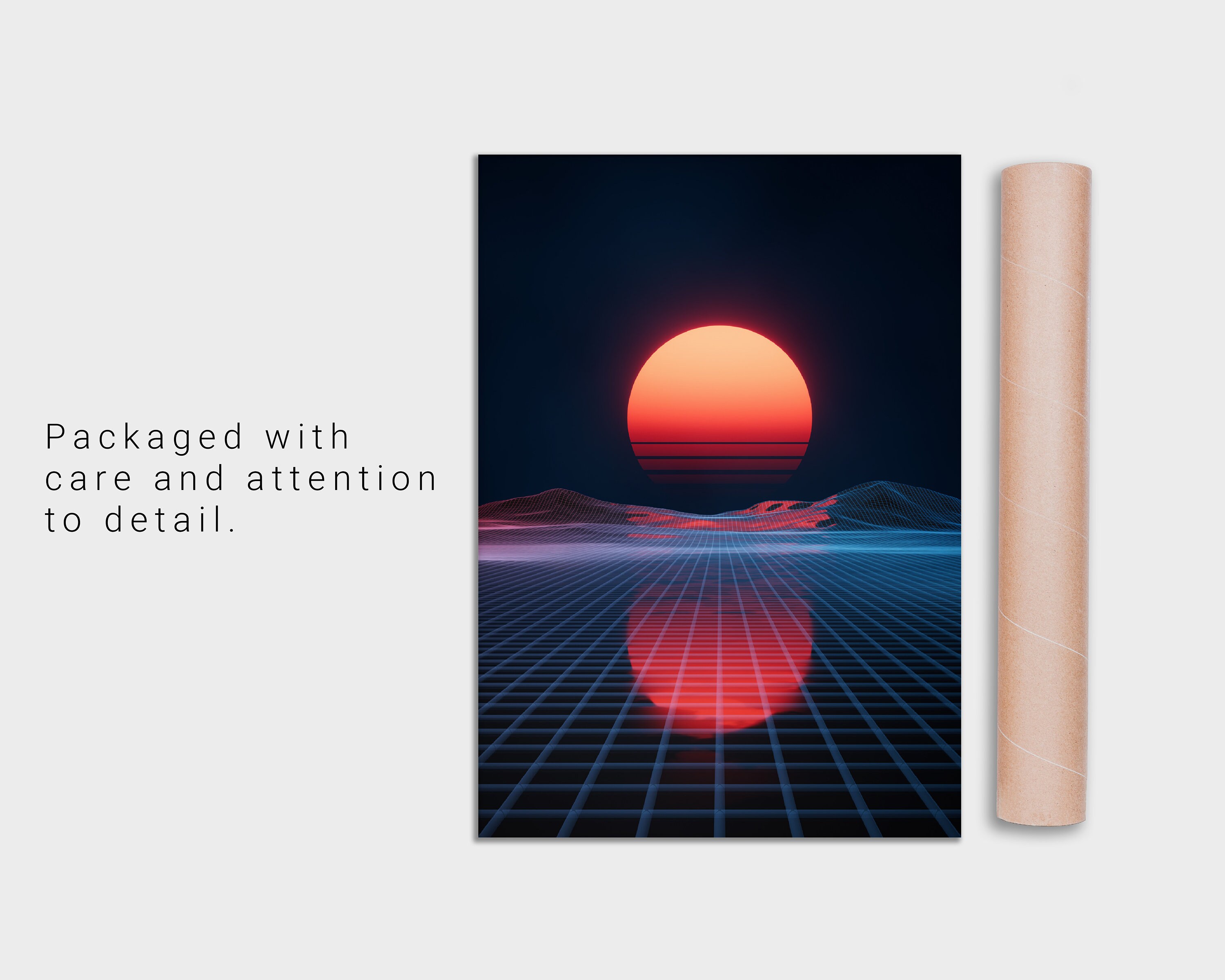 Vaporwave Sunset Poster | Unique Vaporwave Poster | Trendy Wall Art ...