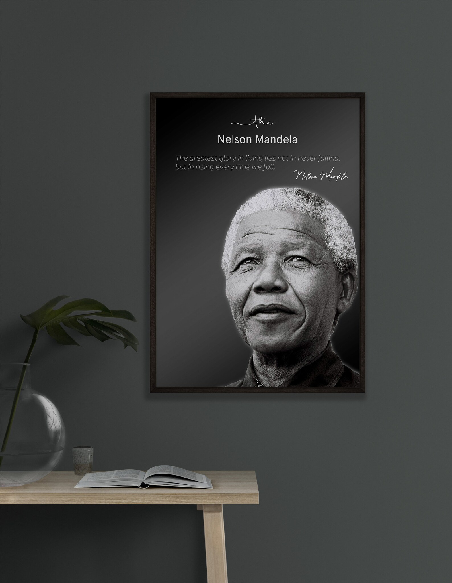 Nelson Mandela Inspirational Quote Poster Human Rights Wall Art for ...