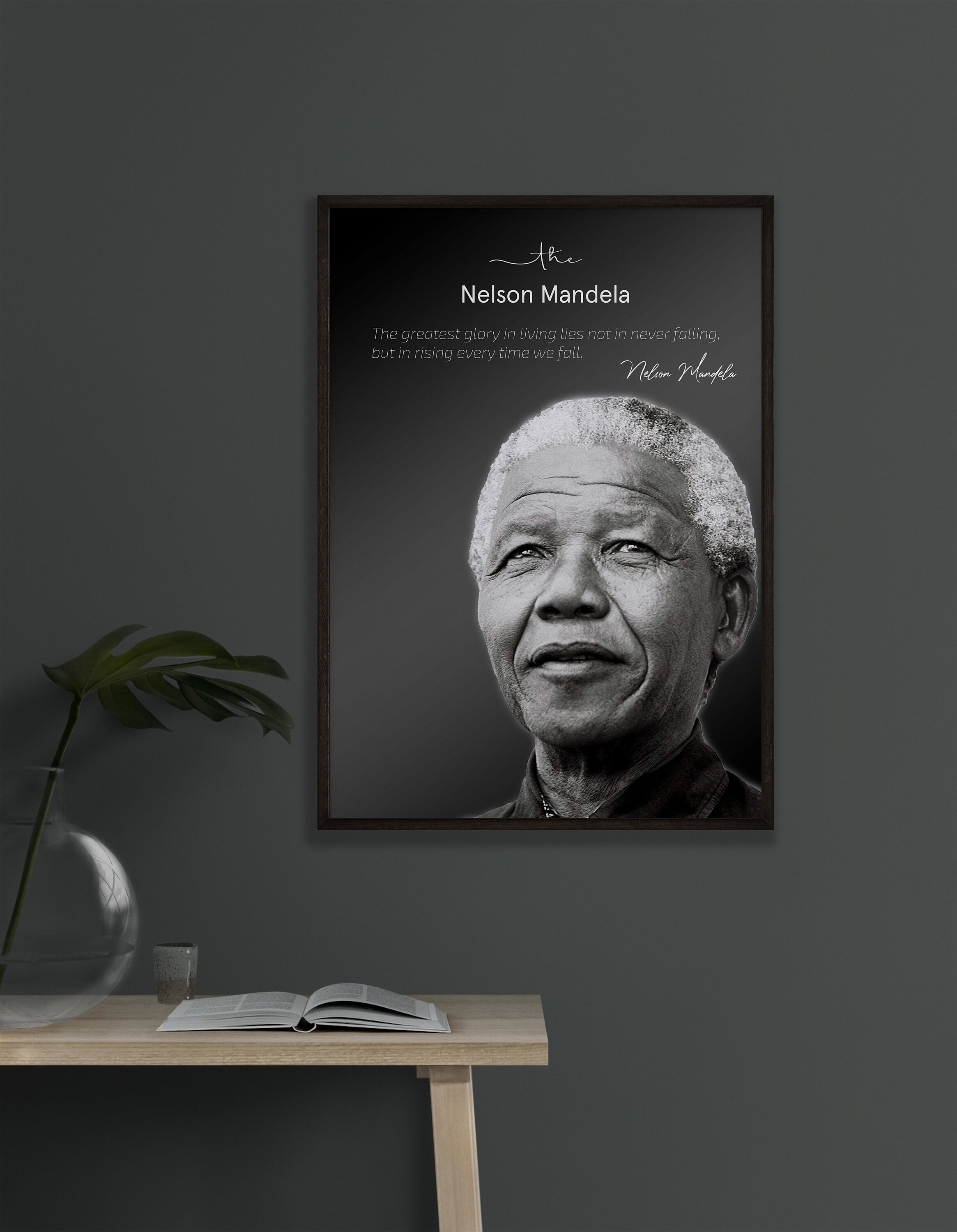 Nelson Mandela Inspirational Quote Poster Human Rights Wall Art for ...