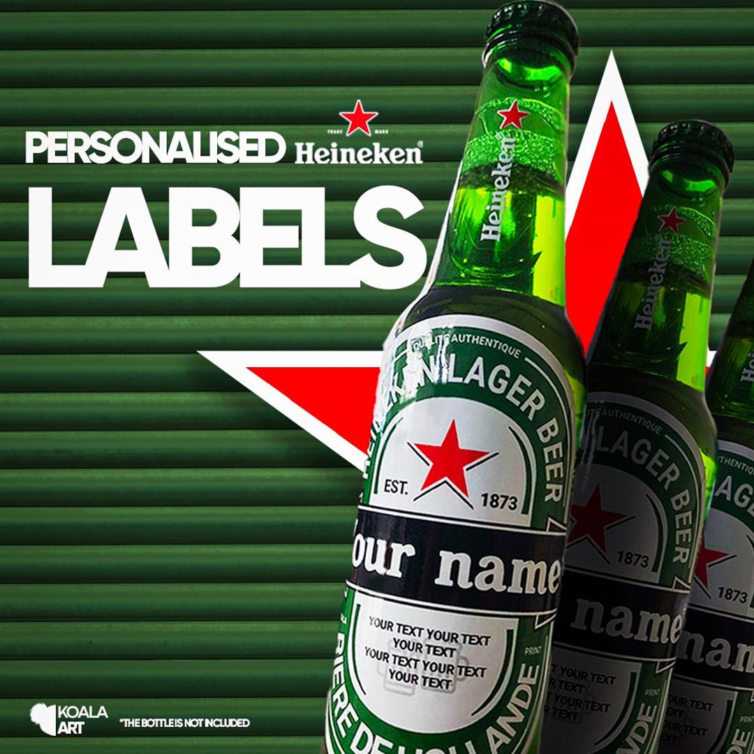 Personalized Beer Labels for Heineken | Custom Bottle Stickers for ...