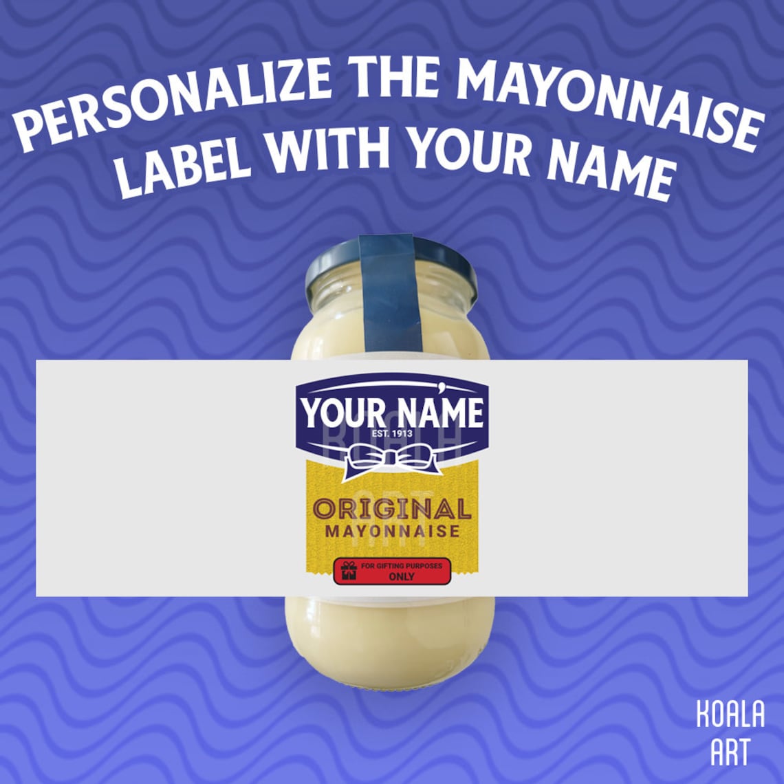 Personalized Mayonnaise Labels | Custom Name Labels for Jars | Perfect ...