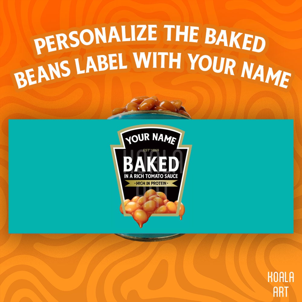 Personalized Baked Beans Can Labels | Custom Labels for Special ...