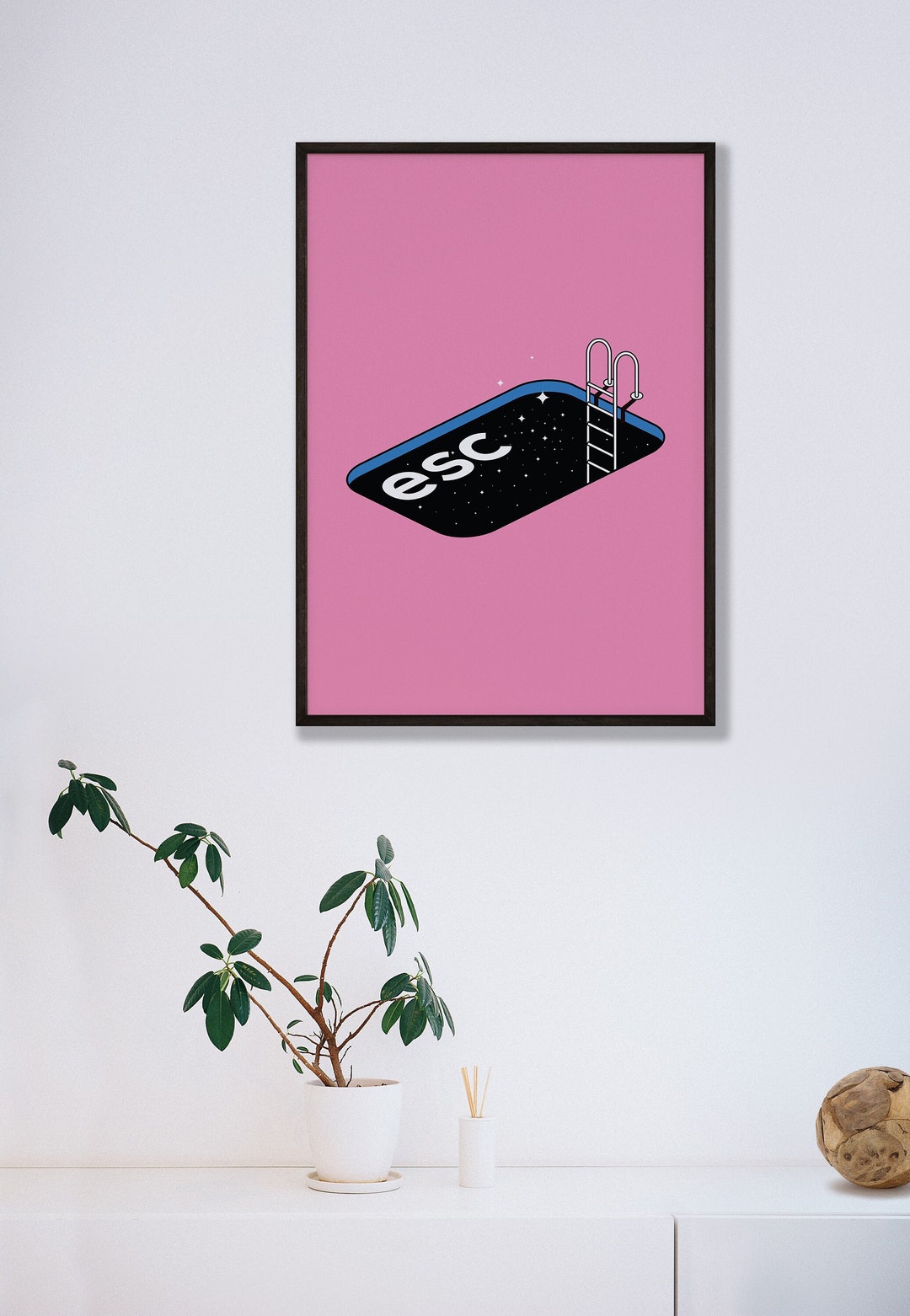 Esc Poster | Escape Key Wall Art | Creative Style Art | Colorful ...