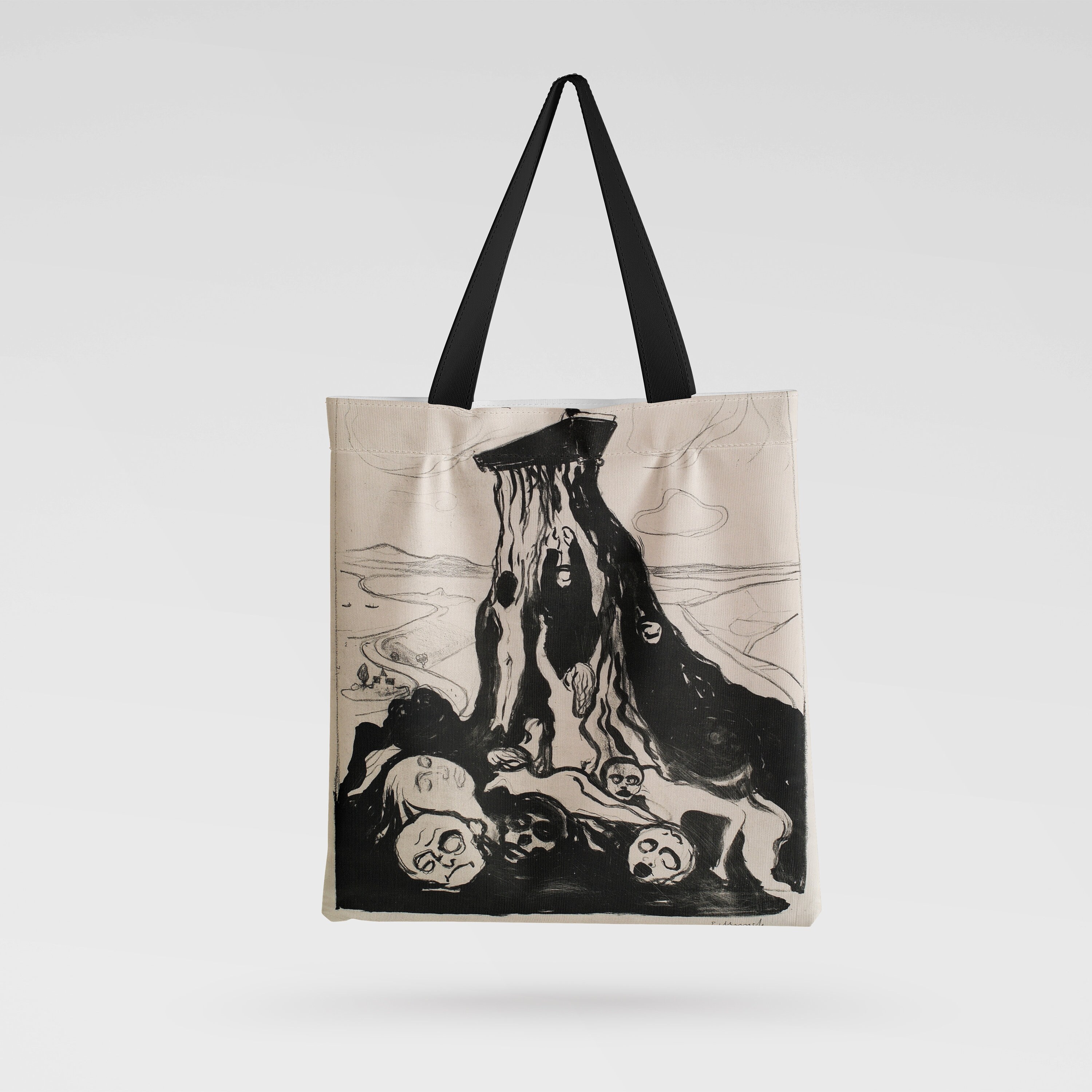 Edvard Munch funeral March Design Tote Bag Eco-friendly Reusable Made ...