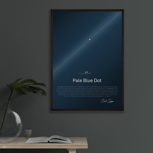The Pale Blue Dot Wall Art With Astronomer Carl Sagan Inspirational ...