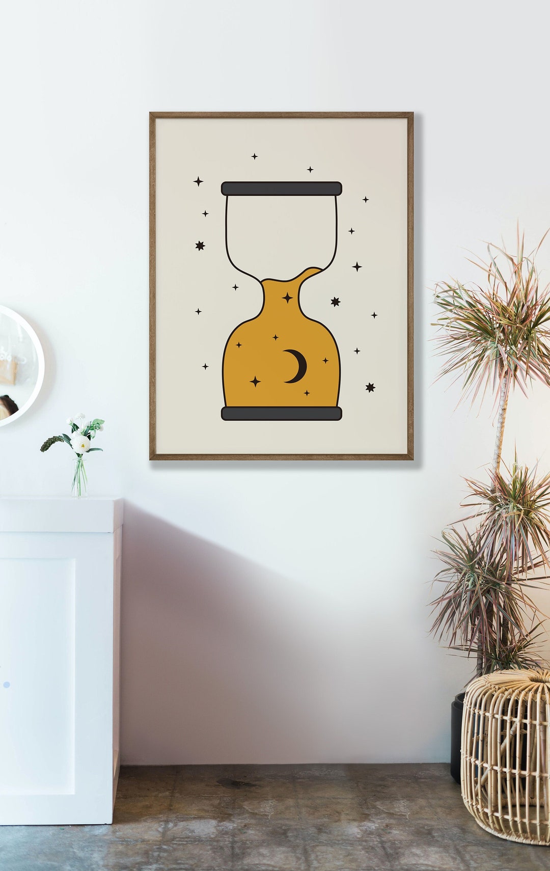 70s Hourglass Poster | Hourglass Wall Art | Retro Style Art | Hourglass ...