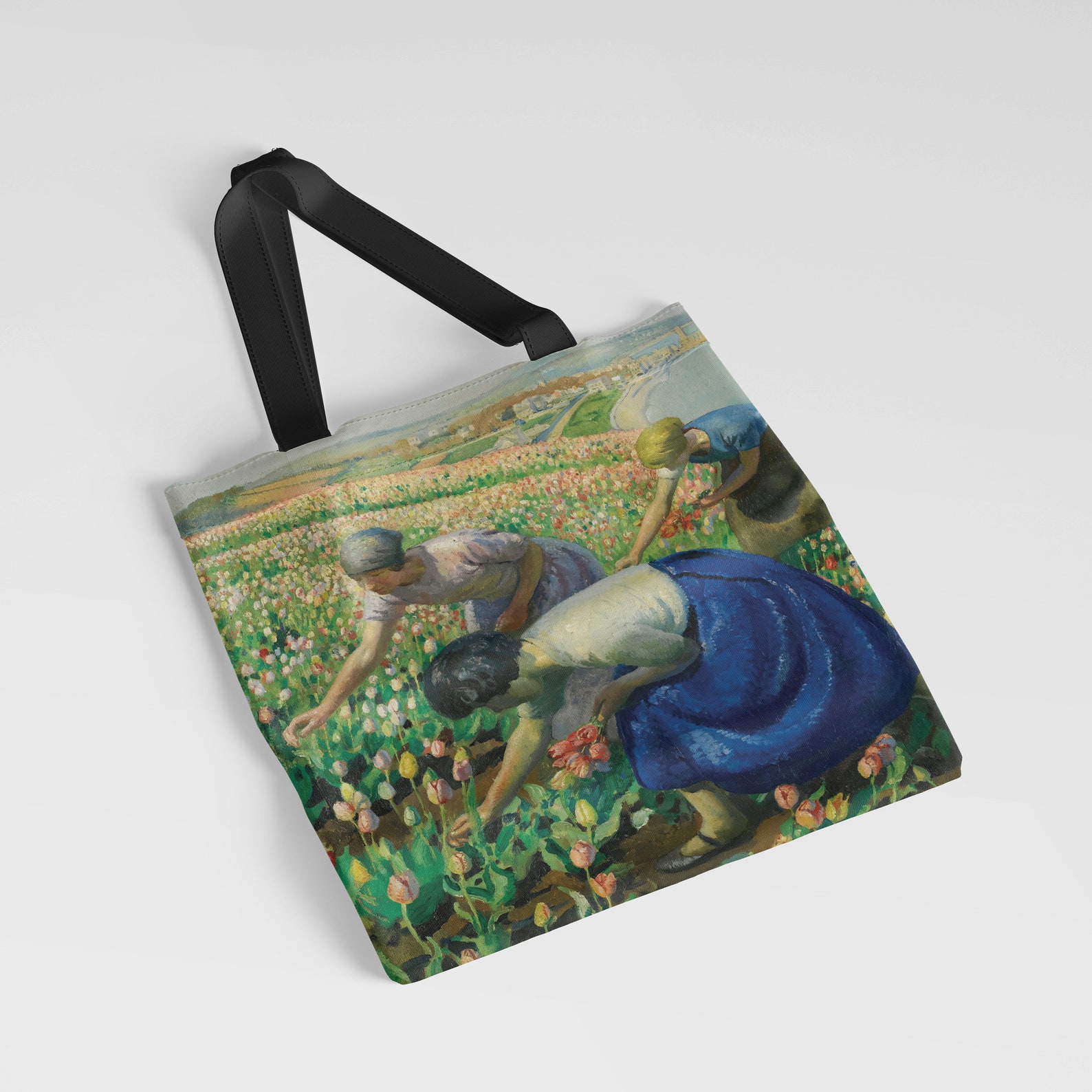 Harold Harvey "tulip Pickers" 1926 Design Tote Bag | Shopping Bag | Eco ...