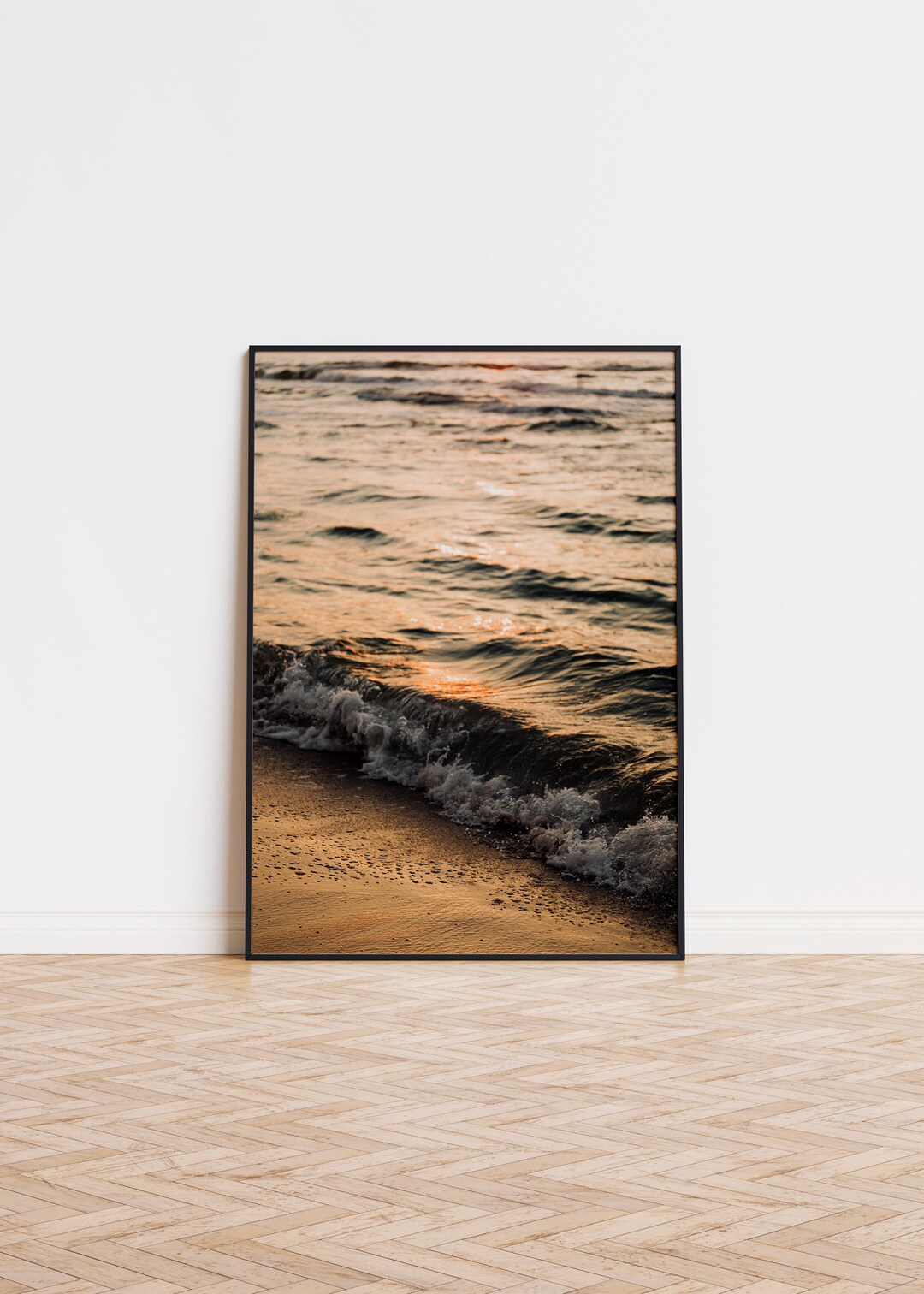 Waves in the Sunset Poster | Waves in the Sunset Wall Art | Waves in ...