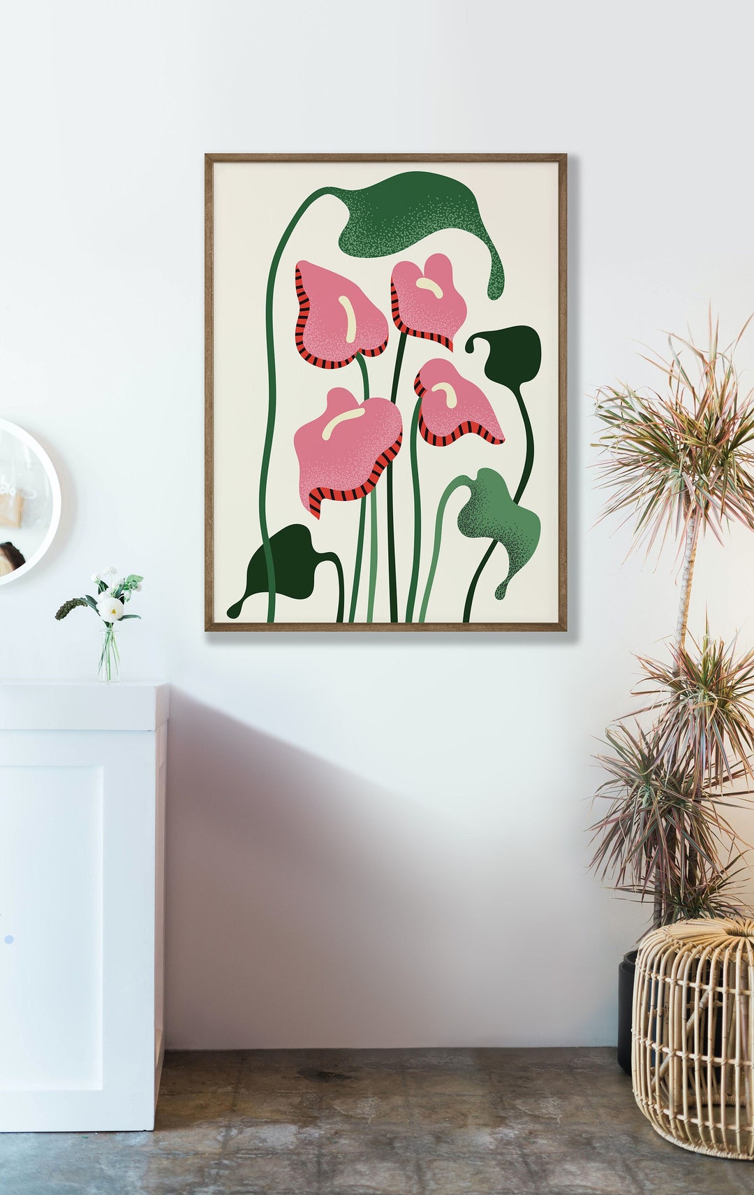 Poster I rose d'anthurium | Art mural floral | Art coloré | Poster ...