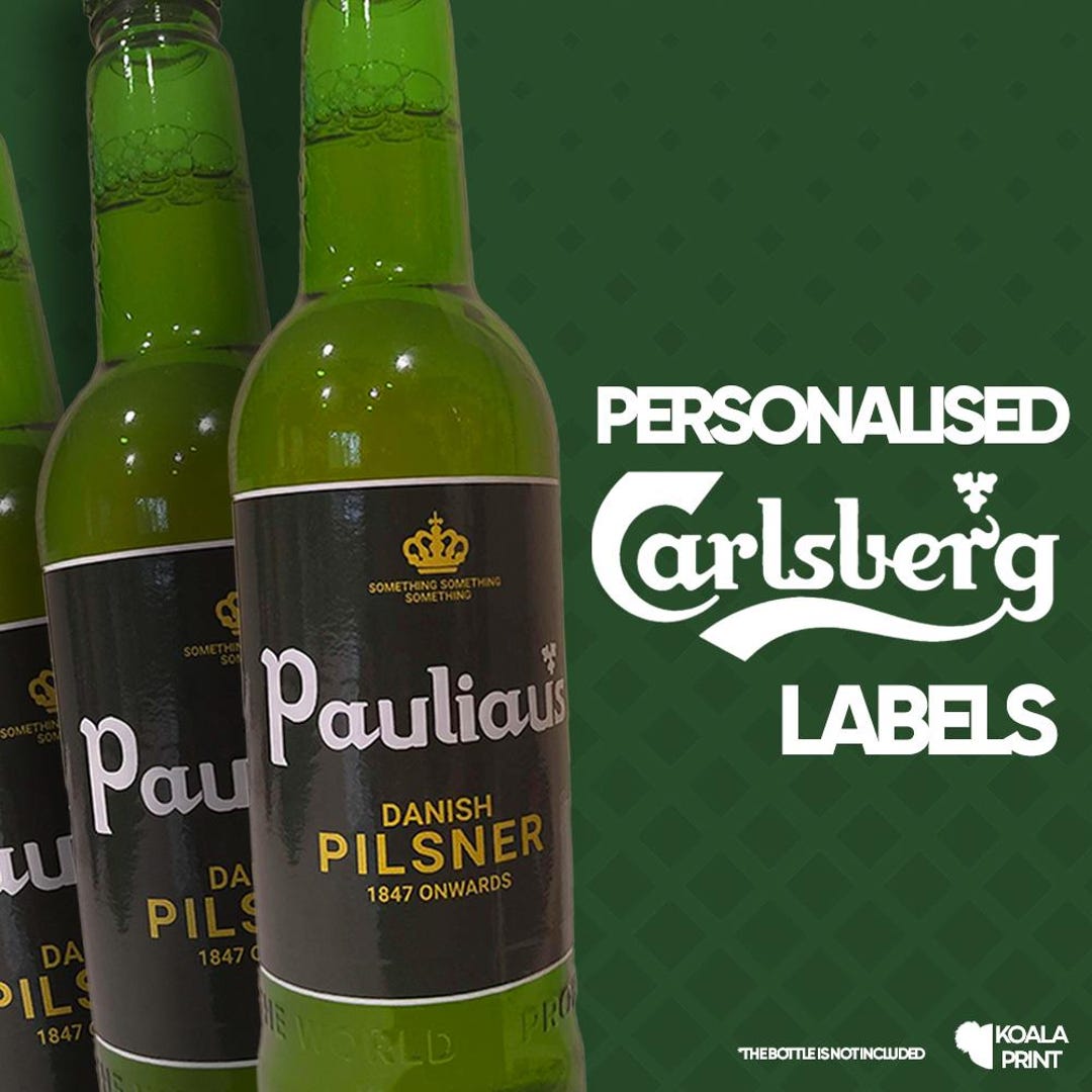 Personalized Beer Labels for Carlsberg | Custom Bottle Stickers for ...