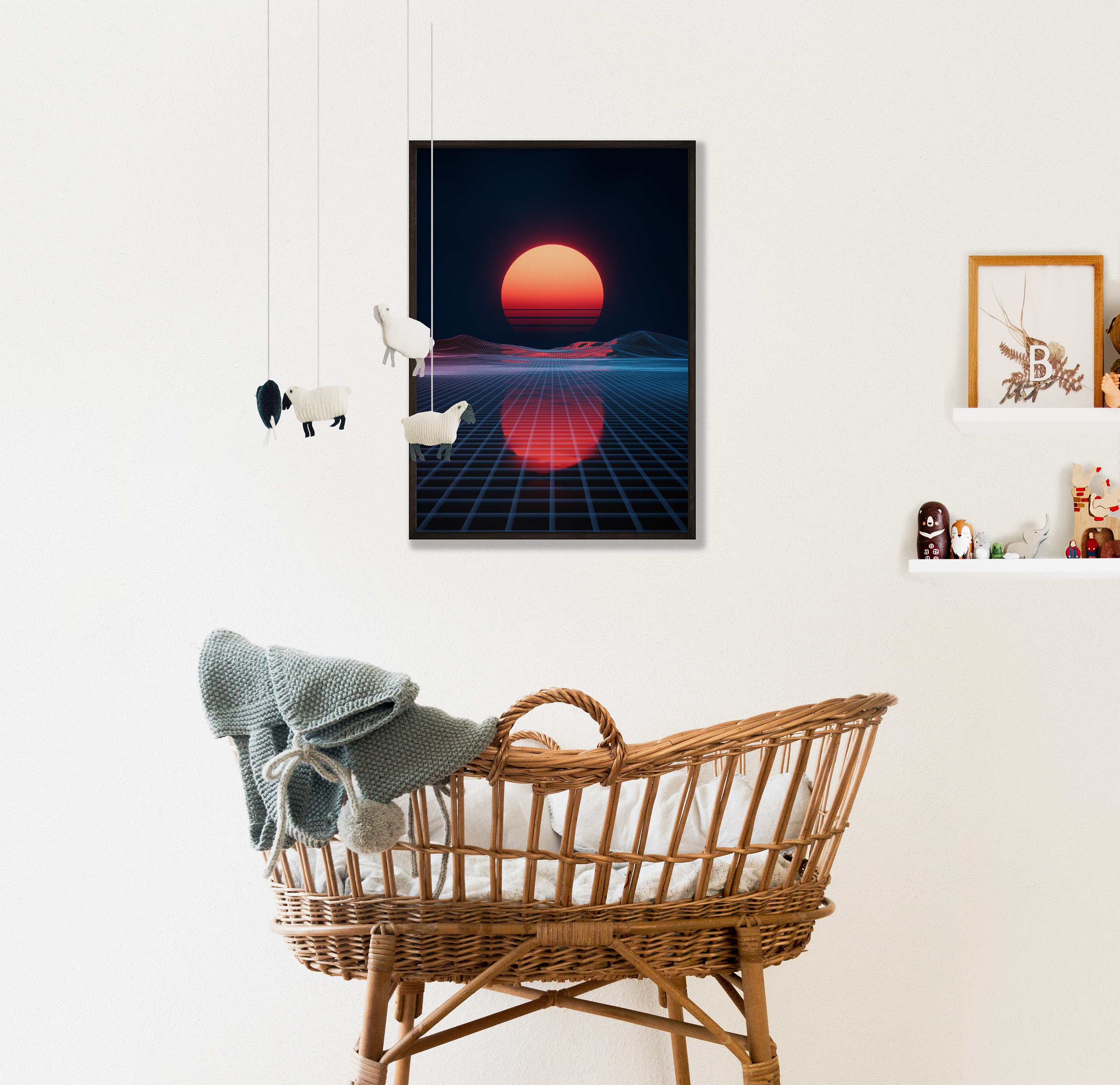 Vaporwave Sunset Poster | Unique Vaporwave Poster | Trendy Wall Art ...