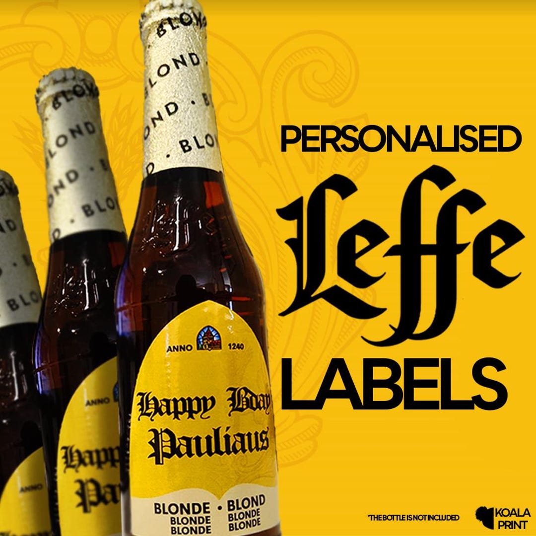 Personalized Beer Labels for Leffe | Custom Bottle Stickers for Gifts ...
