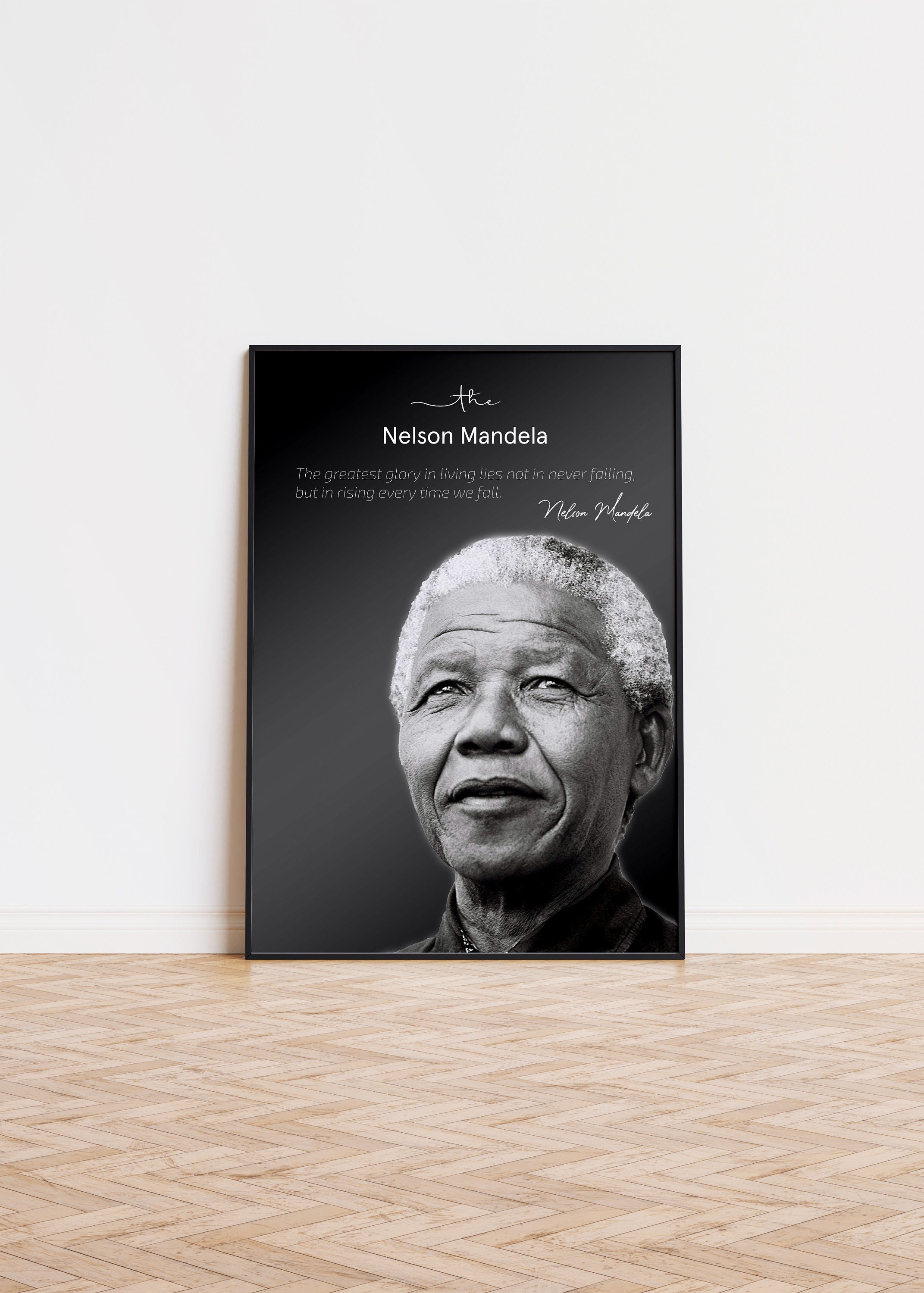 Nelson Mandela Inspirational Quote Poster Human Rights Wall Art for ...