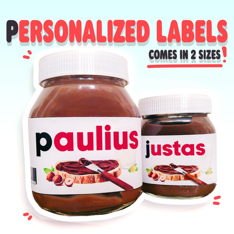 Personalized Chocolate Spread Label Vinyl Sticker - Add a Sweet Touch ...