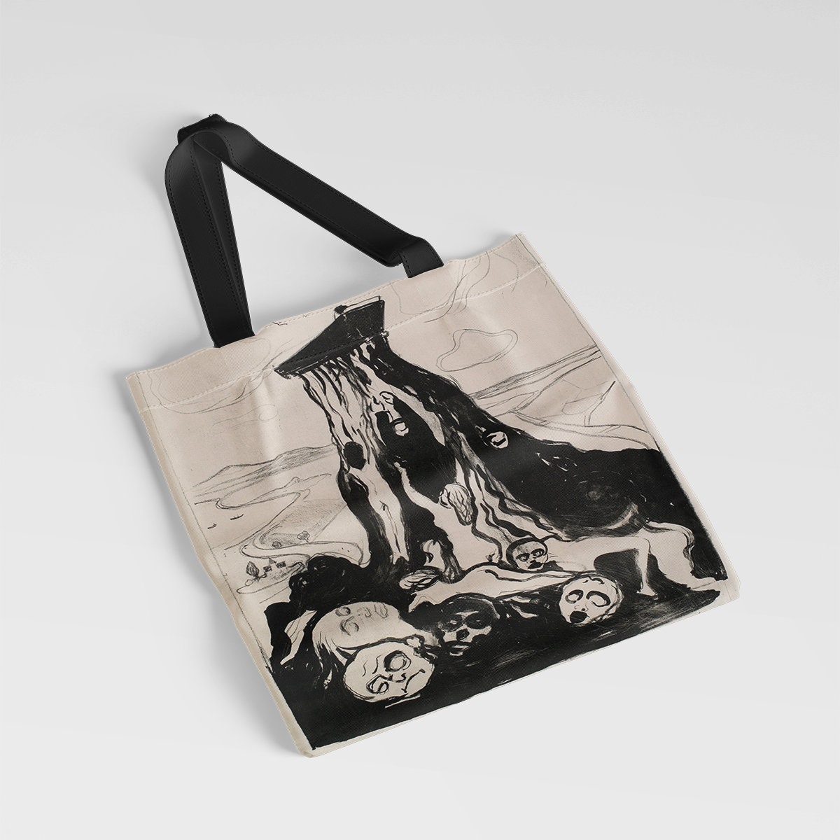 Edvard Munch funeral March Design Tote Bag Eco-friendly Reusable Made ...