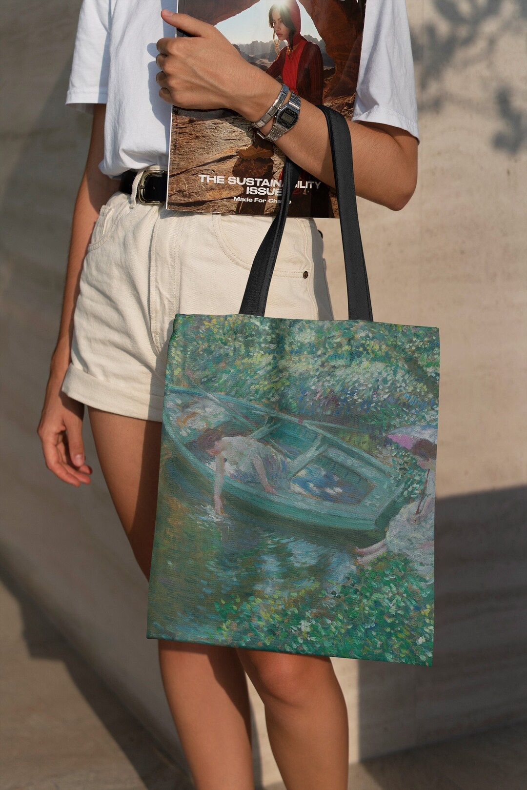 Frederick Carl Fieseke repose at Noonday 1911 Design Tote Bag Shopping ...