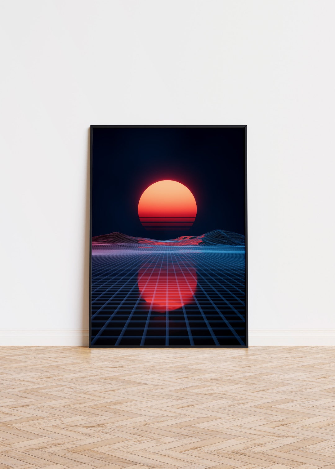 Vaporwave Sunset Poster | Unique Vaporwave Poster | Trendy Wall Art ...