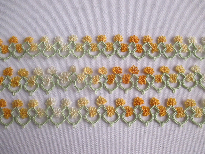 Fleurette Tatted Lace Trim, 1 Foot Lengths - Etsy