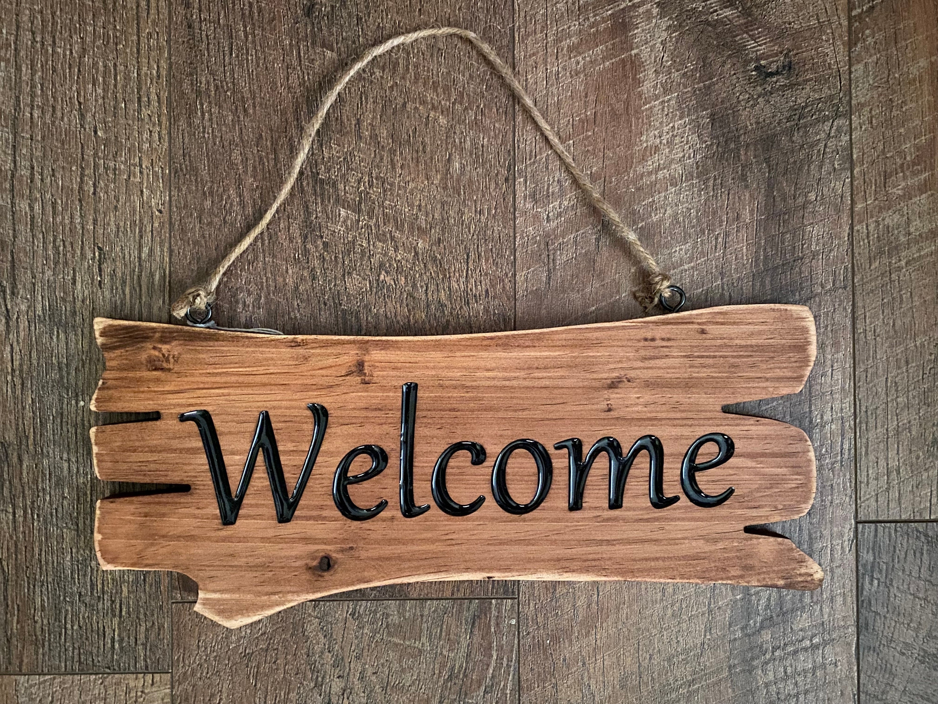 Personalized Log Shaped Sign: Solid Pine Wood, Epoxy Inlay, Rustic ...